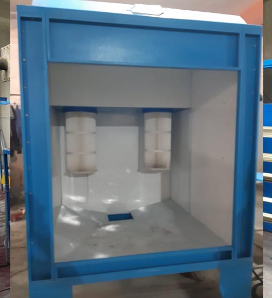 Cartridge filter powder coating booth | GBM Industries